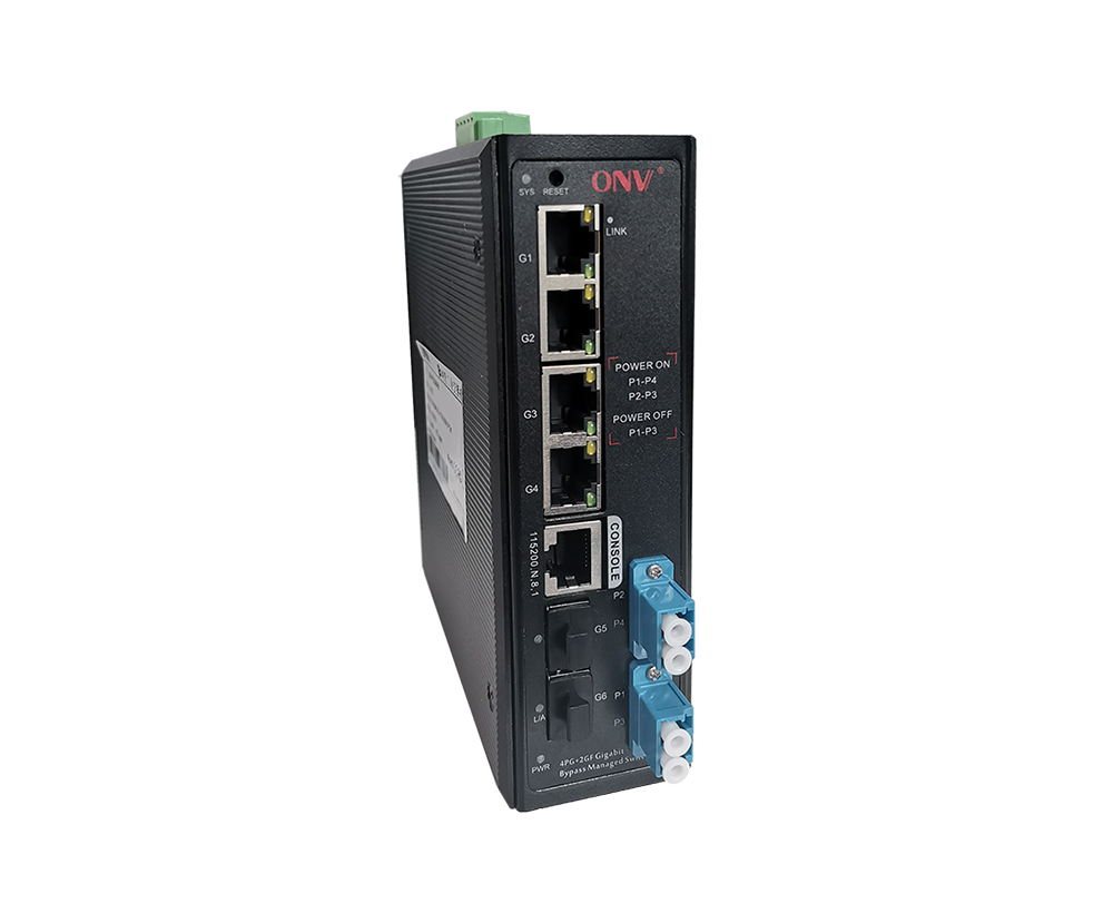 Full gigabit 6-port managed bypass industrial Ethernet switch ...