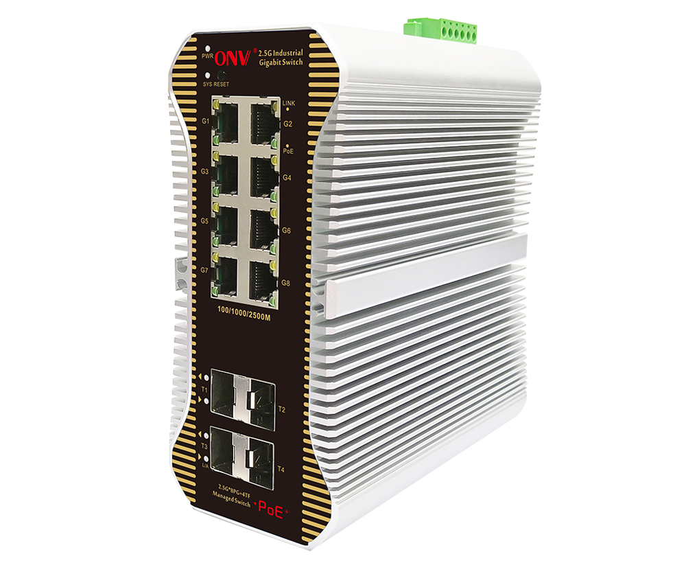 2.5G 12-port L2+ managed industrial PoE fiber switch-Industrial PoE Switch